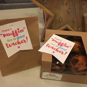 Teacher/co-worker Gifts, Teacher Appreciation, Thank You Note, Gift Tag ...