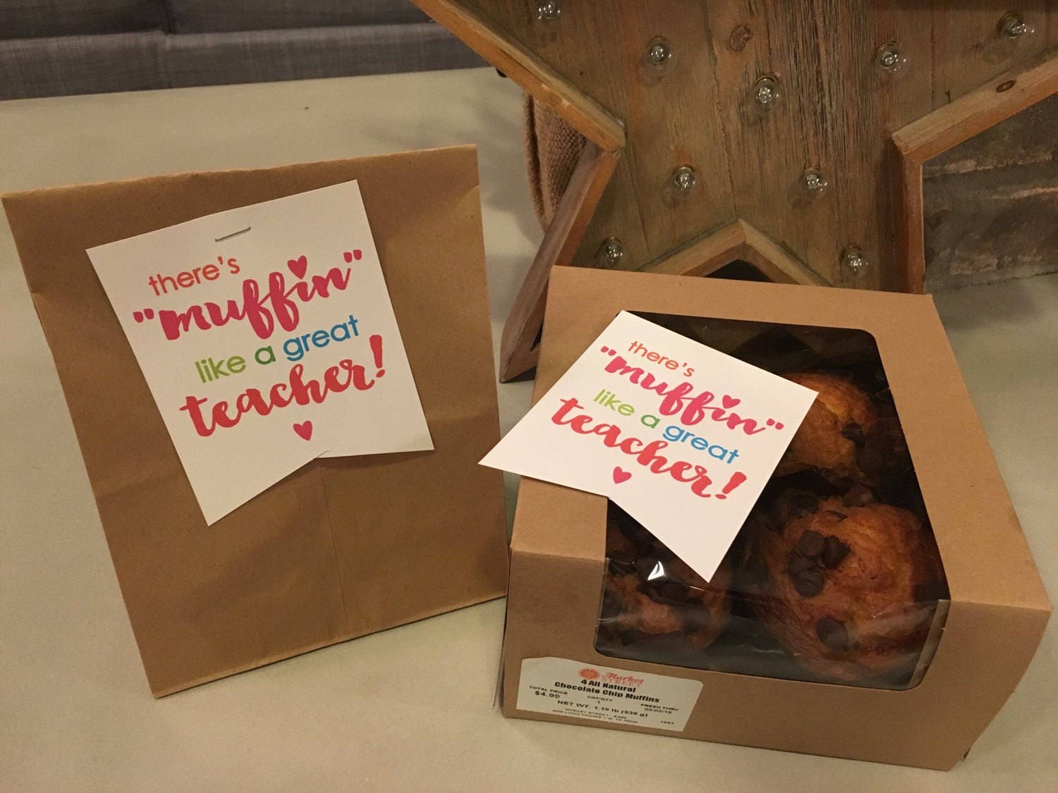 Teacher/co-worker Gifts, Teacher Appreciation, Thank You Note, Gift Tag ...