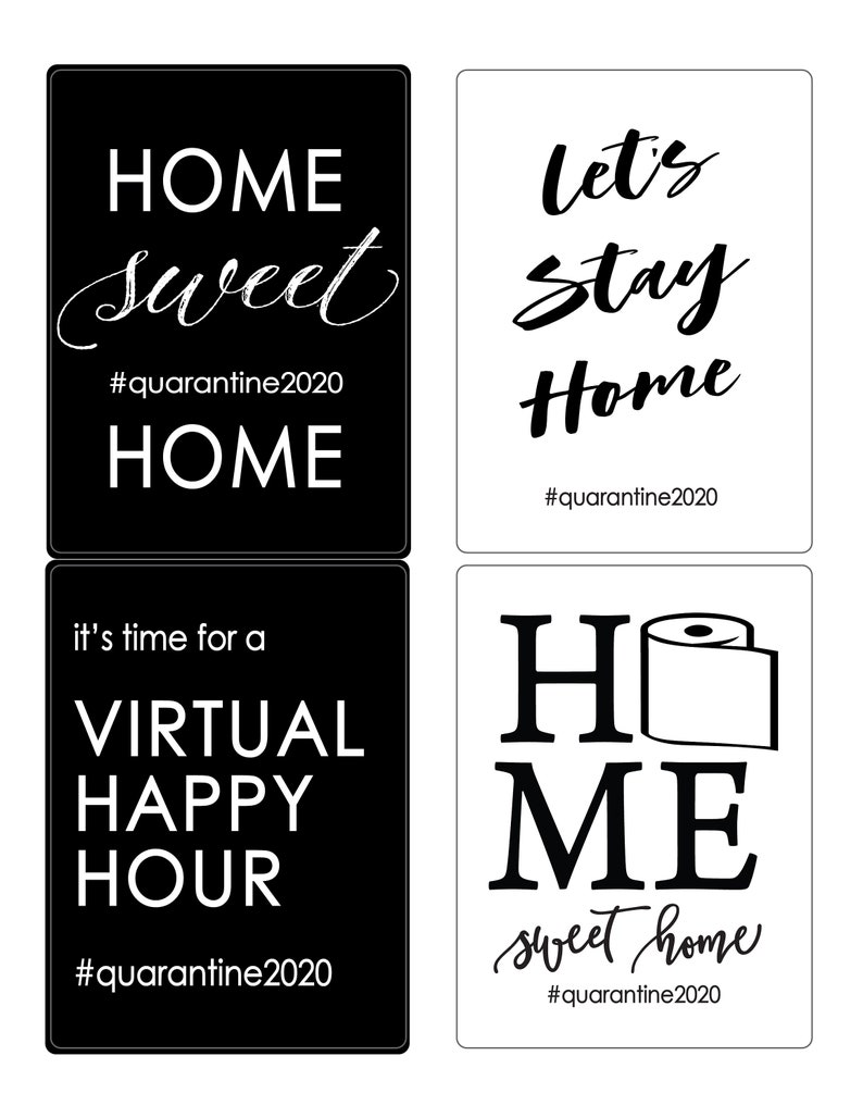 Printable Quarantine 2020 - Home Sweet Quarantine Home Printable Wine ...