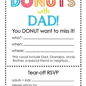 Donuts With Dad-event Kit - Etsy
