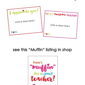 Teacher/co-worker Gifts, Teacher Appreciation, Thank You Note ...