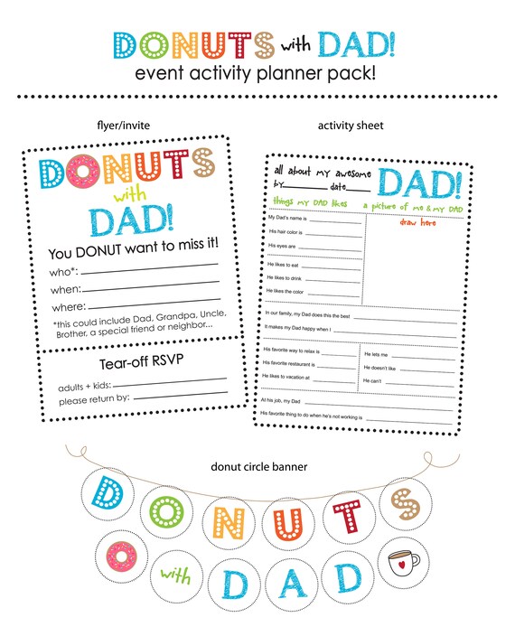 Donuts With Dad-event Kit | Etsy
