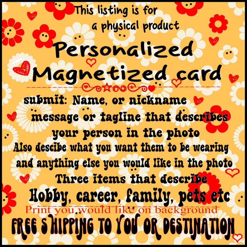 Personalized Action Fathers Day Magnet Card: Custom From Photo. NEW ...
