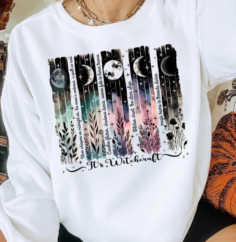 Witch's Moon Cycle PNG, Celestial Moon Phases Png, Witchcore Shirt - Etsy
