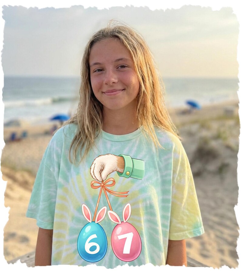 6-7 Bunny Egg Numbers PNG: Easter Kids Shirt Design (digital Download ...