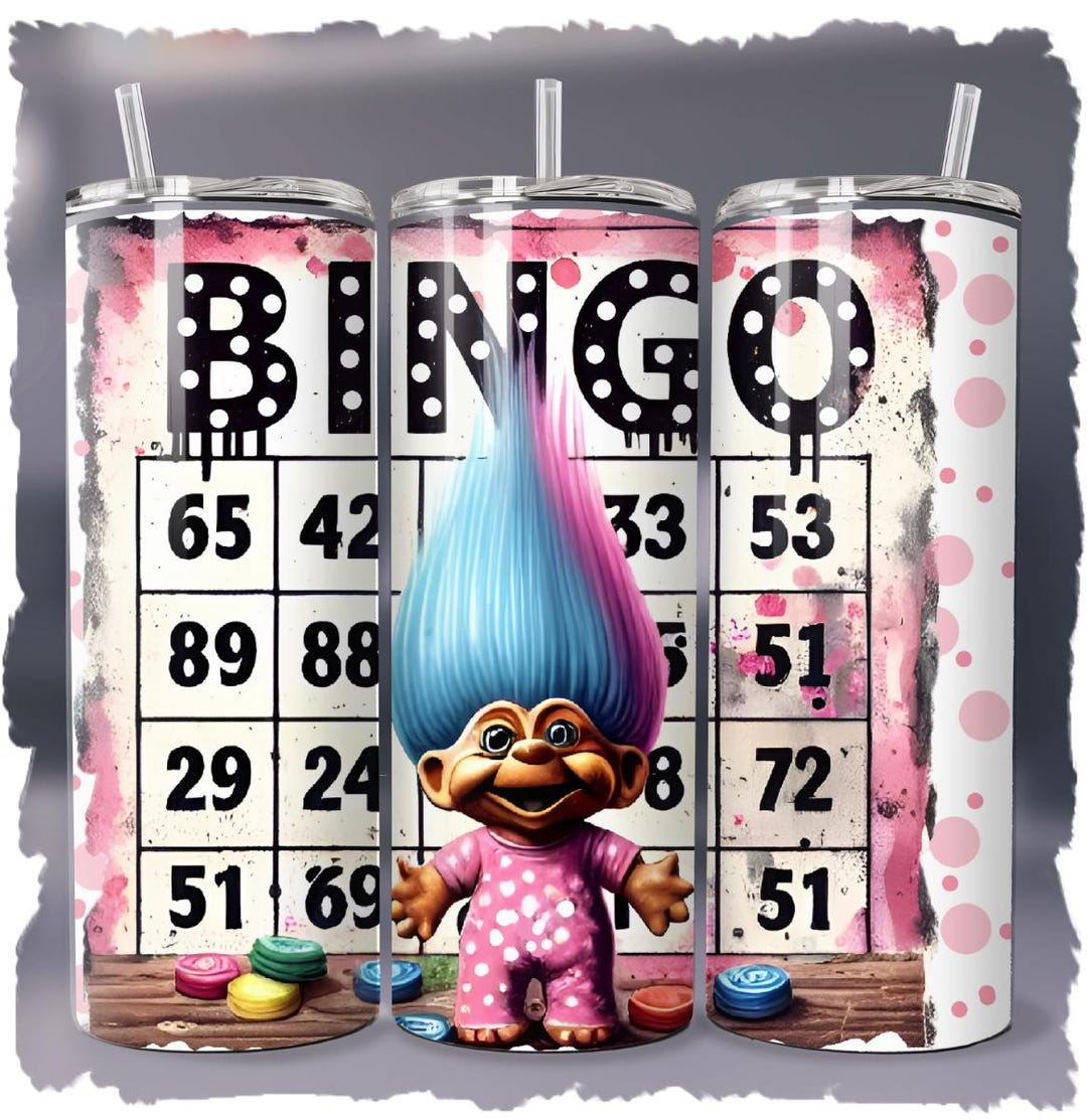 BINGO Good Luck Troll 20 Oz Tumbler Digital Instant Download, 30 Oz ...