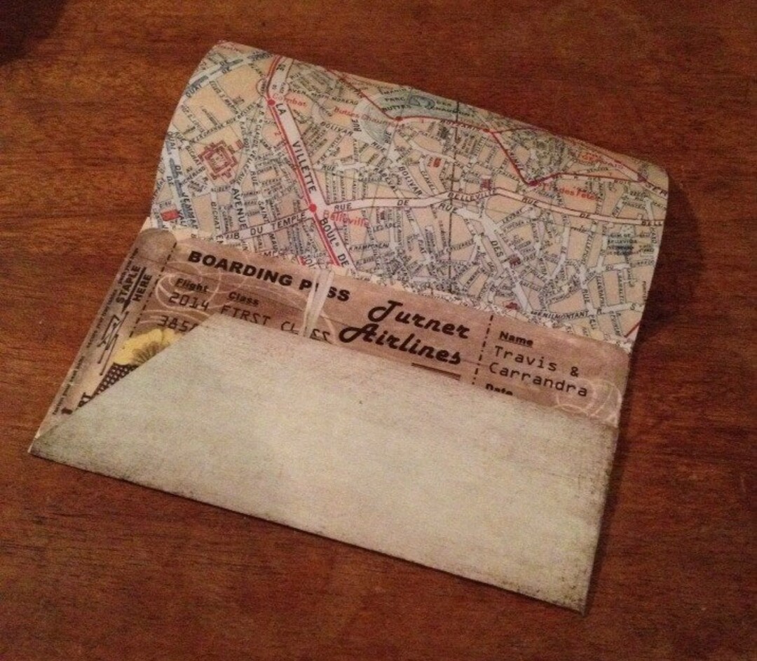 Boarding Pass Pocket Envelope Template for Wedding, Birthday, Save the ...