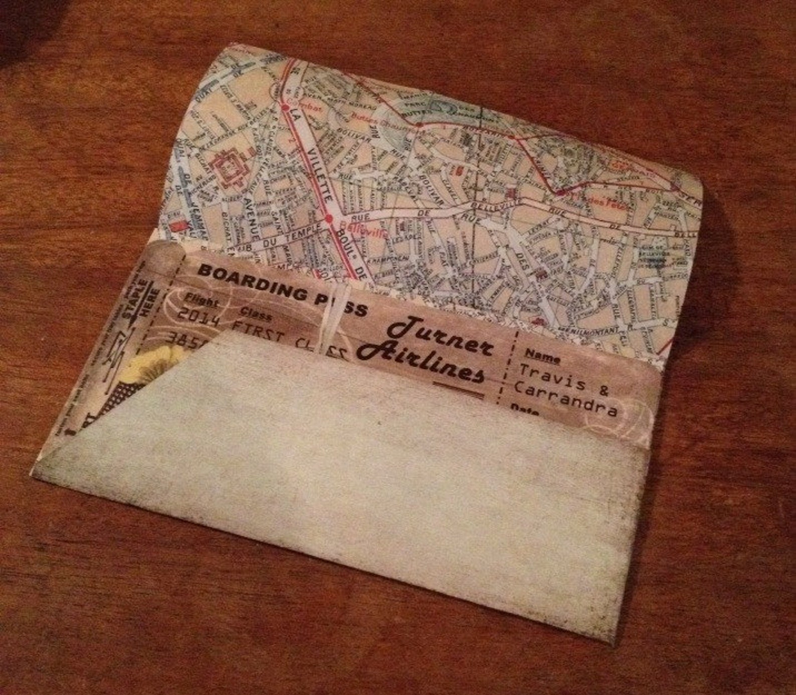 Boarding Pass Pocket Envelope Template for Wedding, Birthday, Save the ...