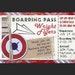 Paper Airplane Boarding Pass Invitation for Birthday Party, Bon Voyage ...