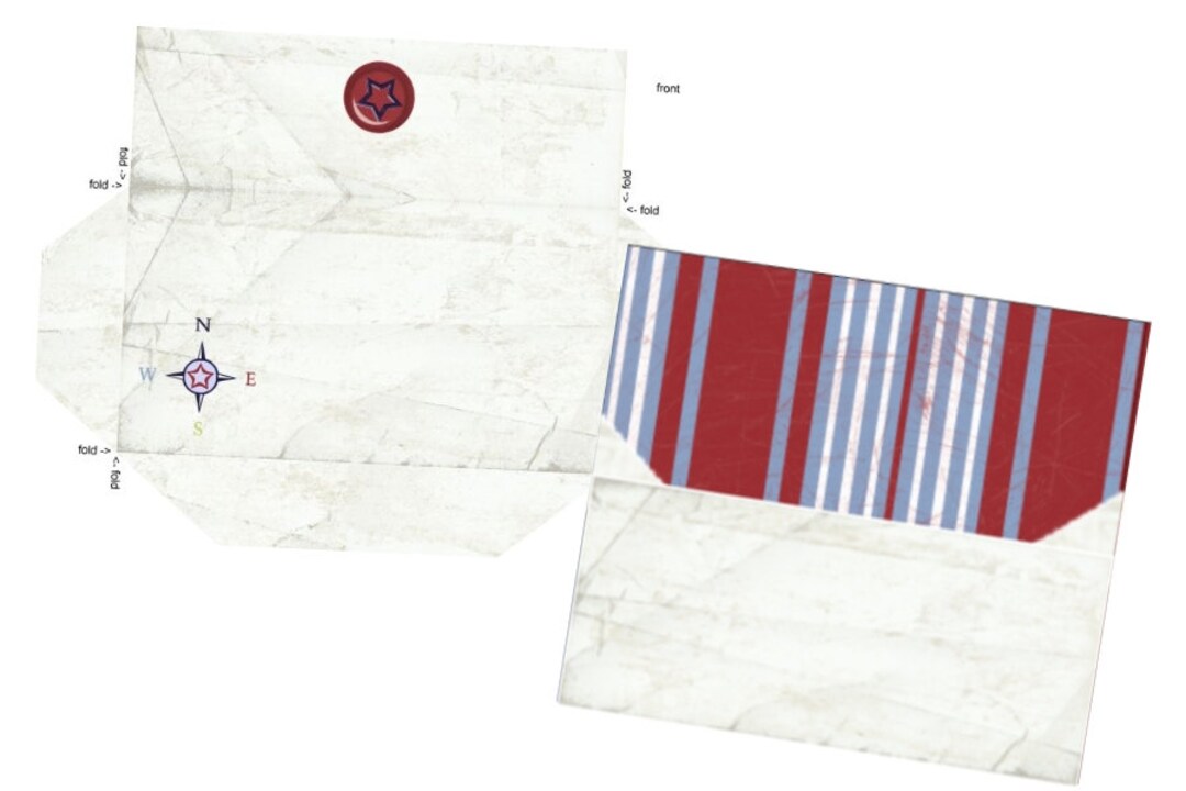 Paper Airplane Boarding Pass Envelope Template DIY Printable - Etsy