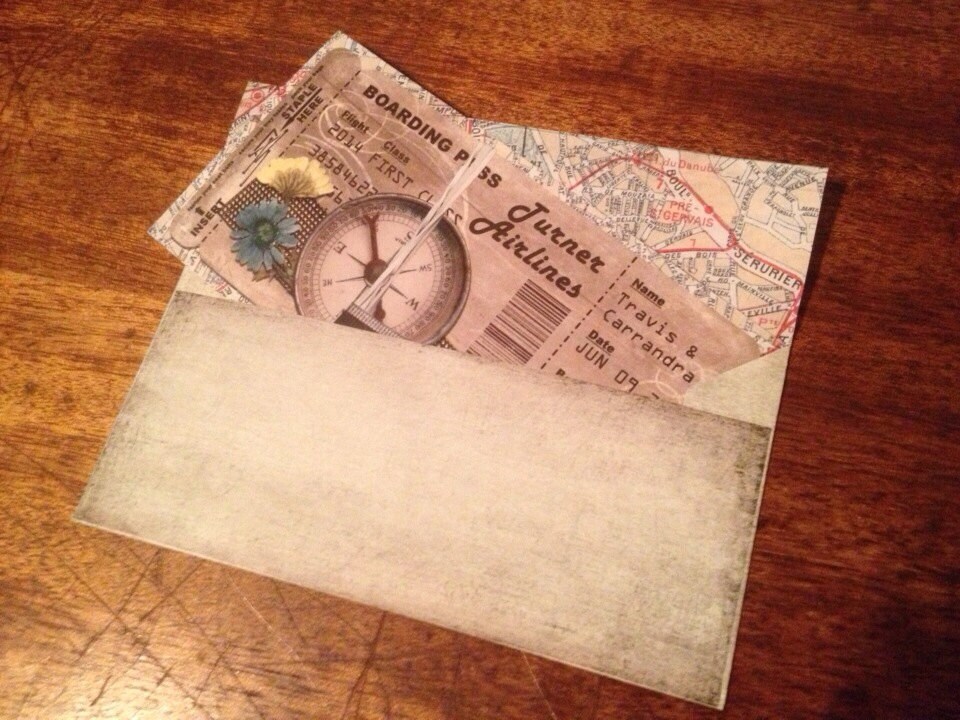 Boarding Pass Envelope Template for Wedding Birthday Save - Etsy