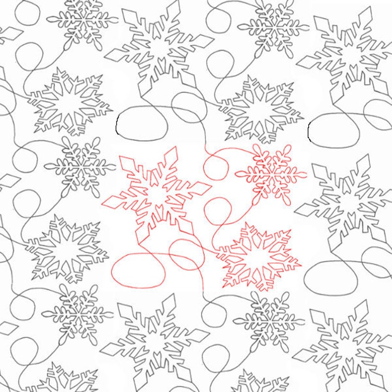 Dancing Snowflakes - Christmas Edge to Edge Design - Embroidery Machine ...