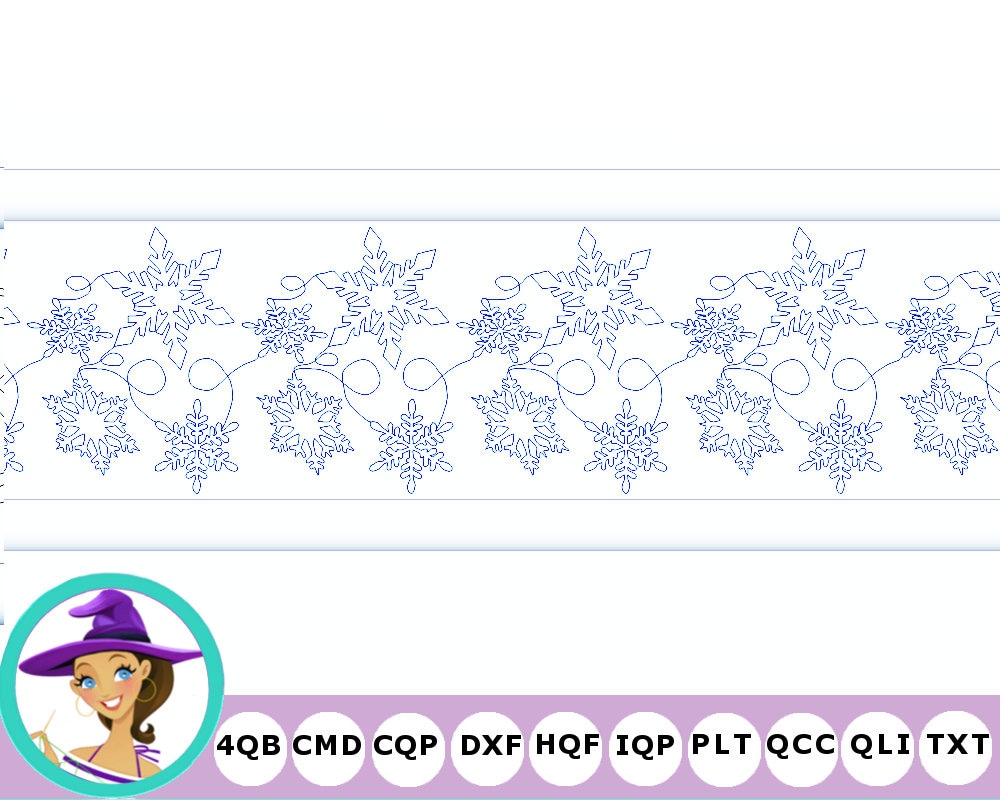 Purple Snowflake Border