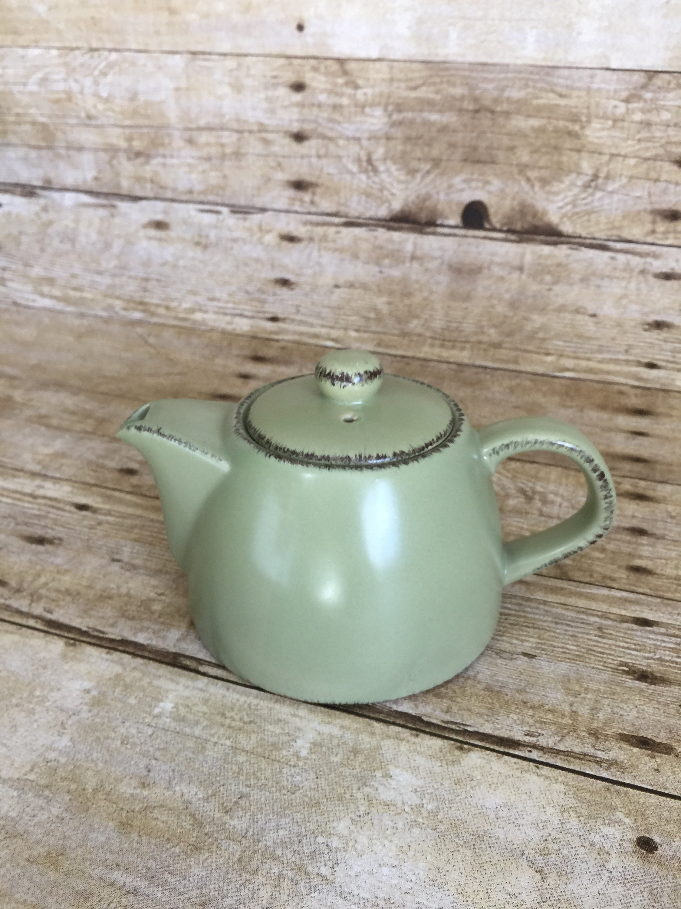 Small Designpac.inc Teapot Green/brown - Etsy