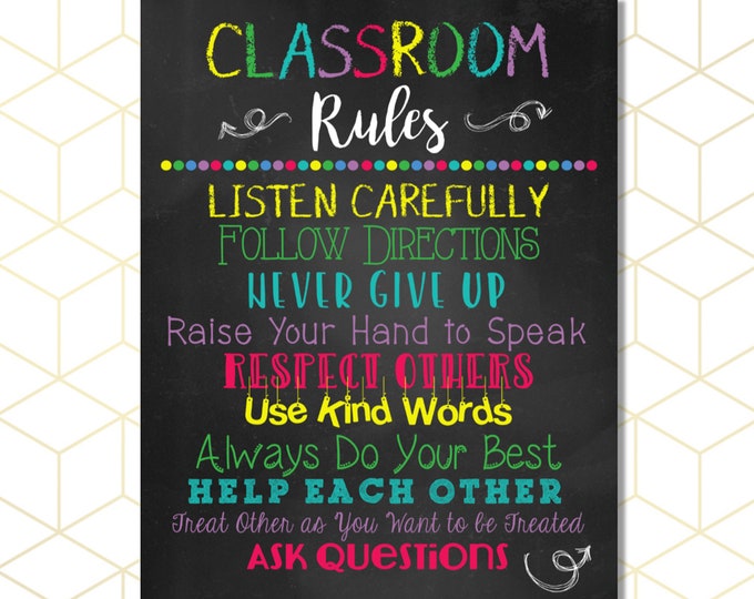 Hashtag Classroom Rules Poster, Classroom Policies Poster, Classroom ...