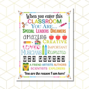 When You Enter This Classroom Sign - Personalized Teacher Sign ...