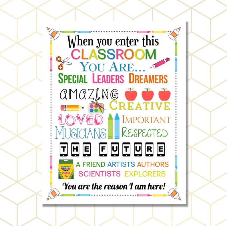 When You Enter This Classroom Sign - Personalized Teacher Sign ...