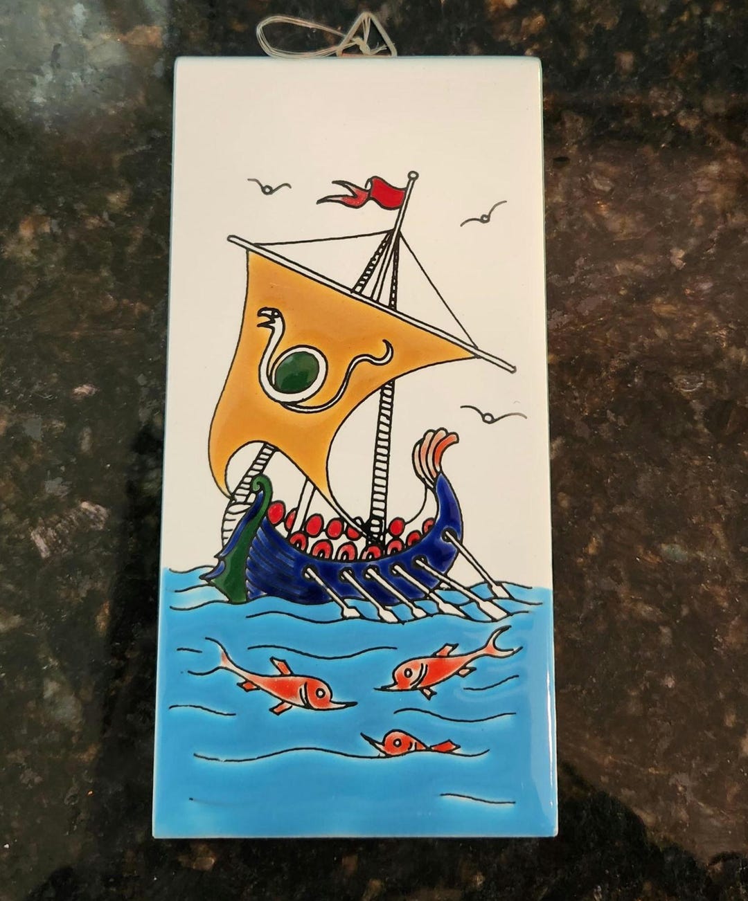 Handmade Greek Tile Wall Hanging - Etsy