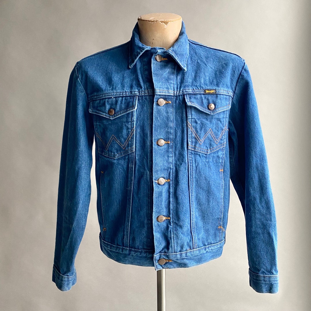 Vintage Wrangler Denim Jacket / Wrangler Jean Jacket / USA Made Denim ...