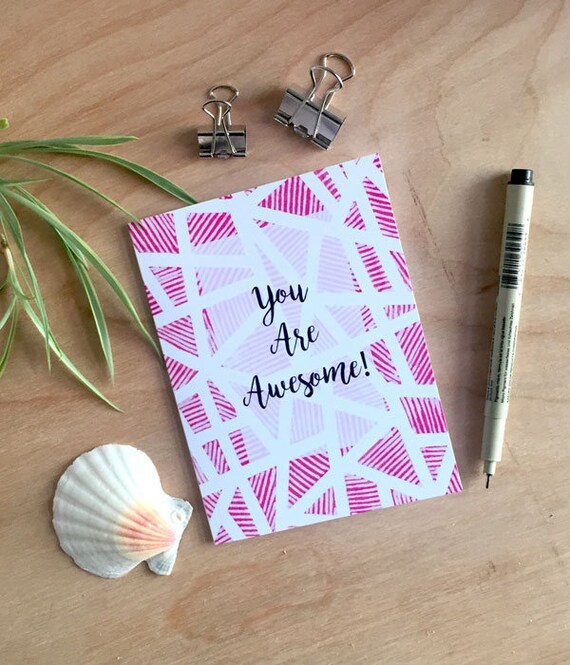 Greeting Card Awesome Card Congratulations Card Just | Etsy