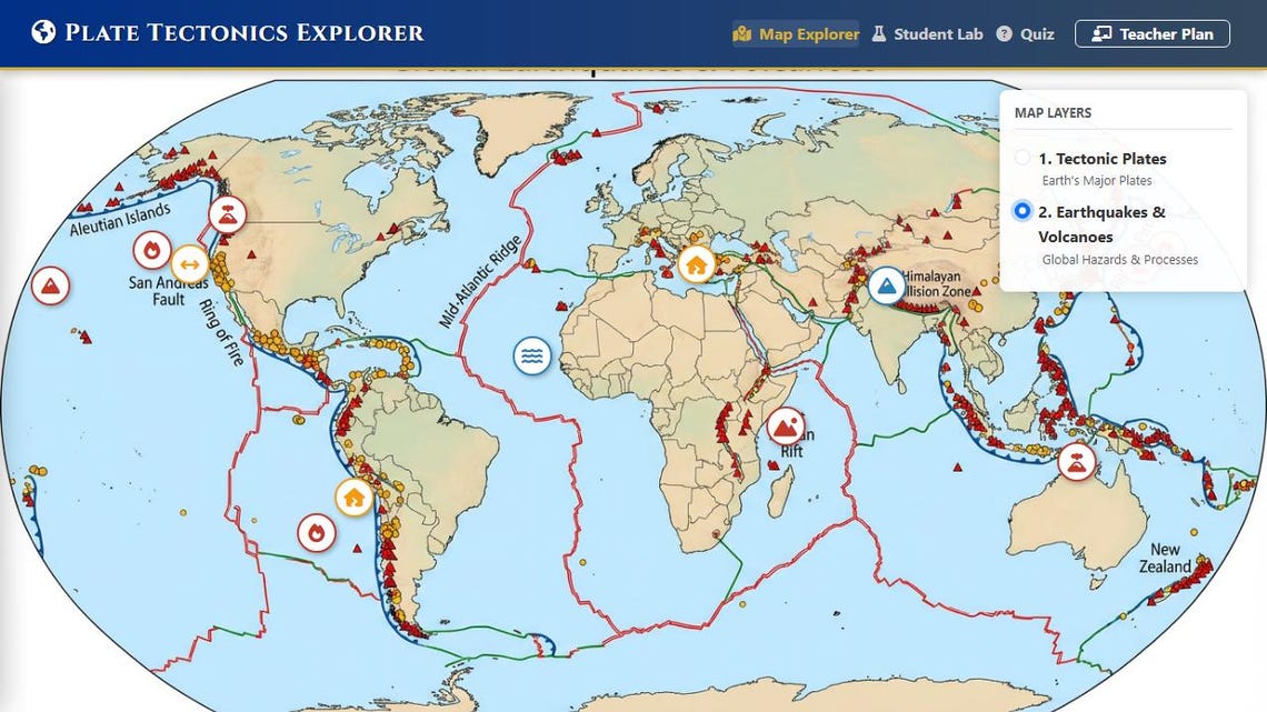 Plate Tectonics Explorer – Interactive Earth Science Activity (digital ...