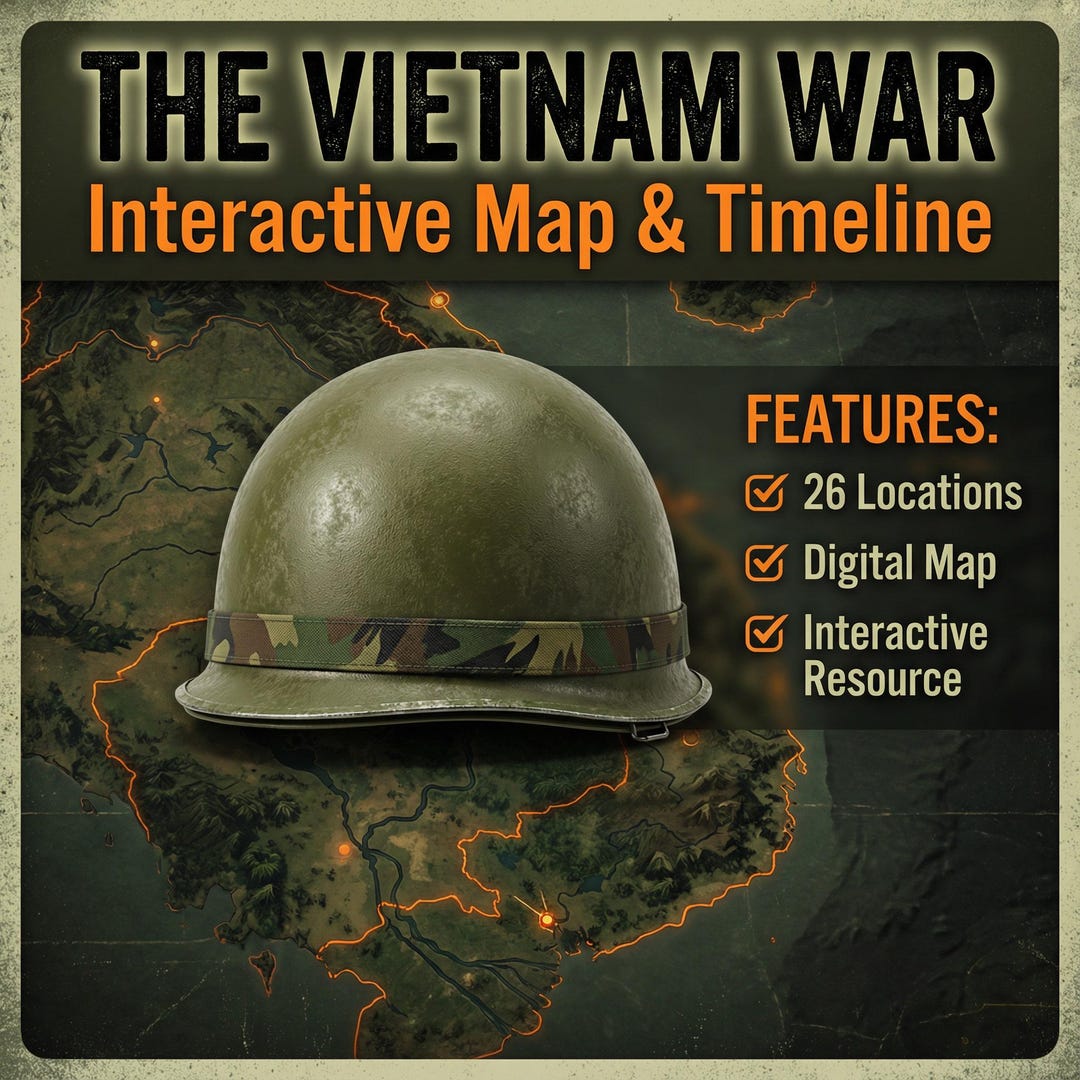 Vietnam War Interactive 3D Map Timeline | Digital History Activity ...