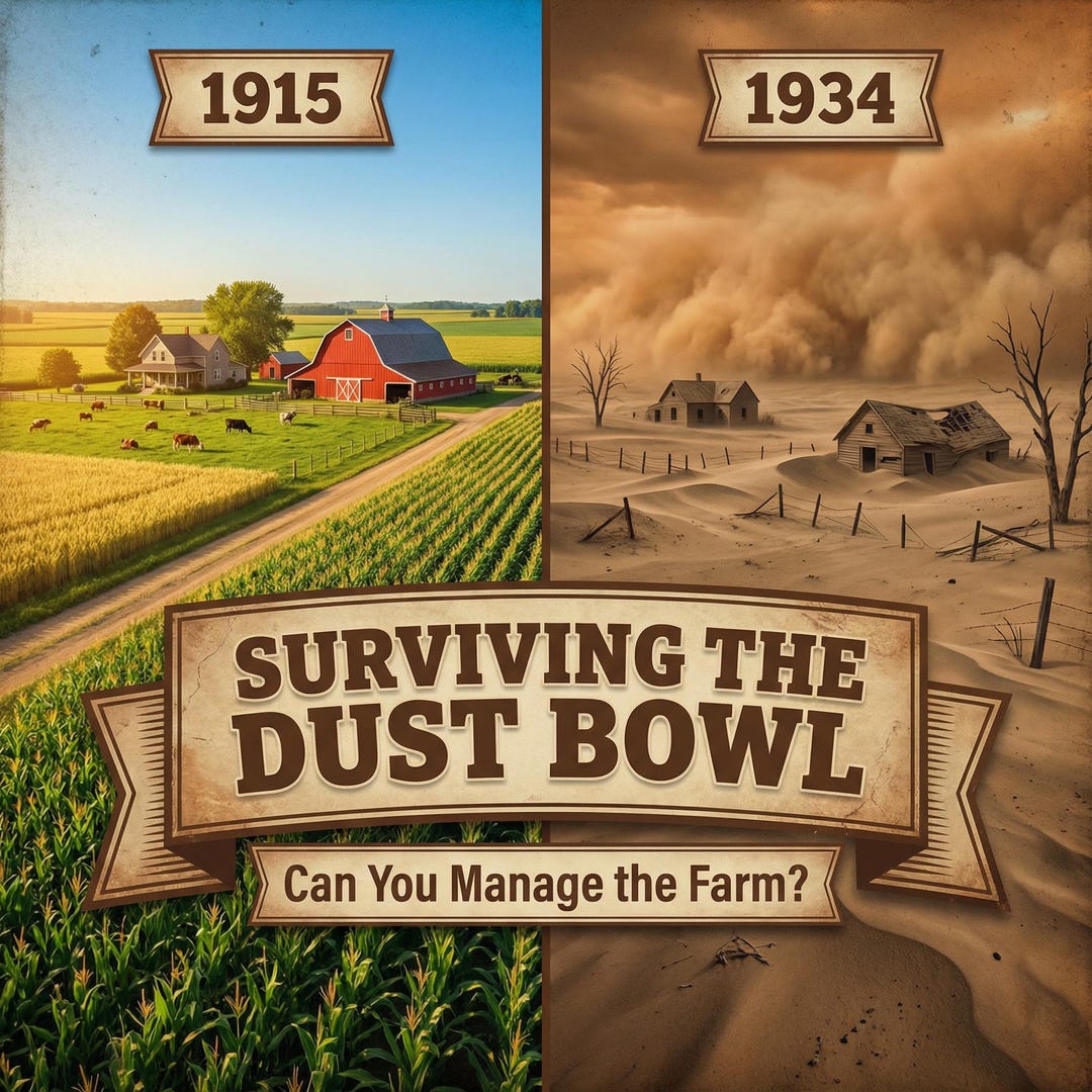 Surviving the Dust Bowl Interactive Simulation Game | Digital History ...