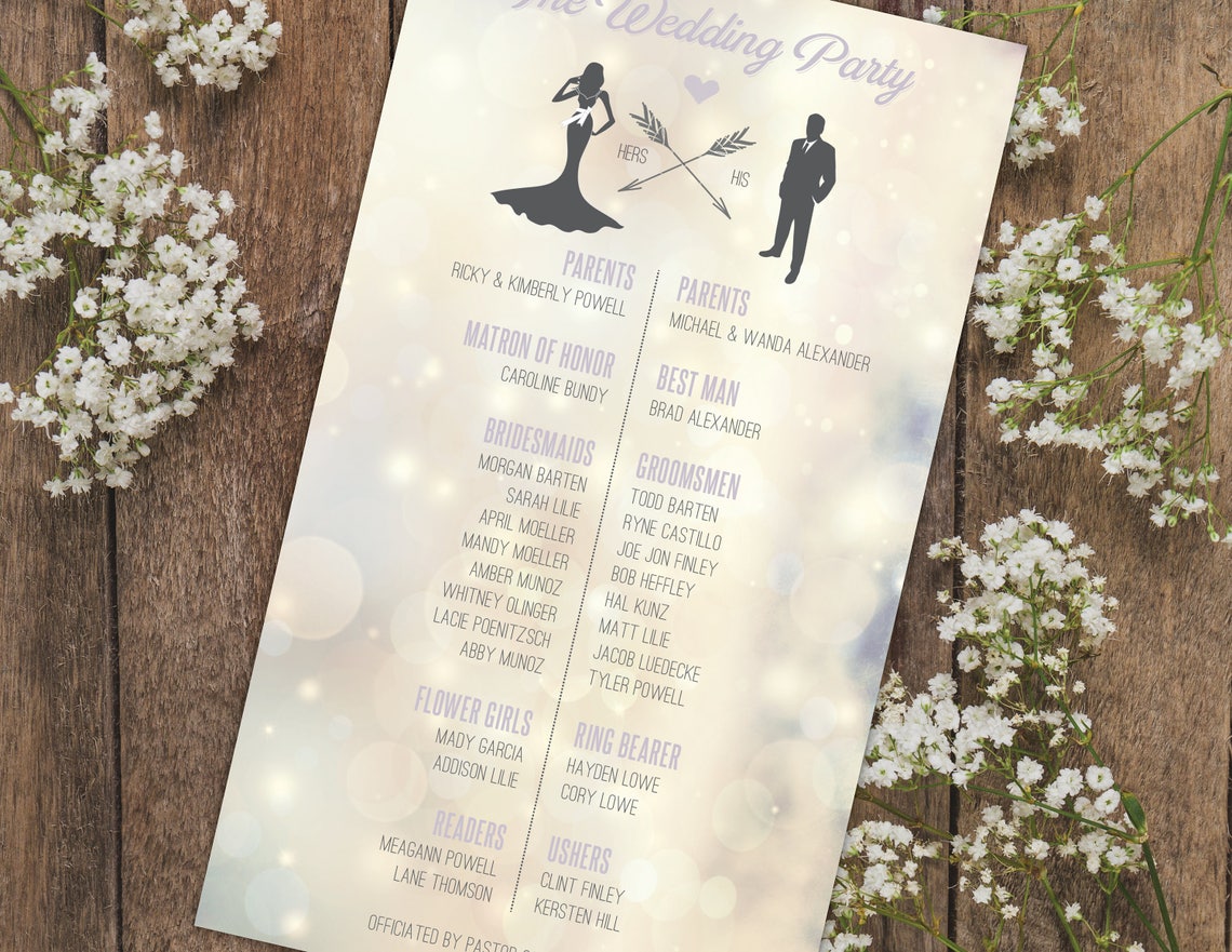 Wedding Programs Custom Wedding Program Design Wedding - Etsy