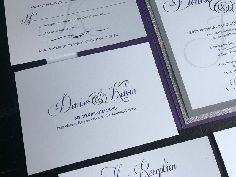 Custom Wedding Invitation Pocket Wedding Invitation Suite - Etsy