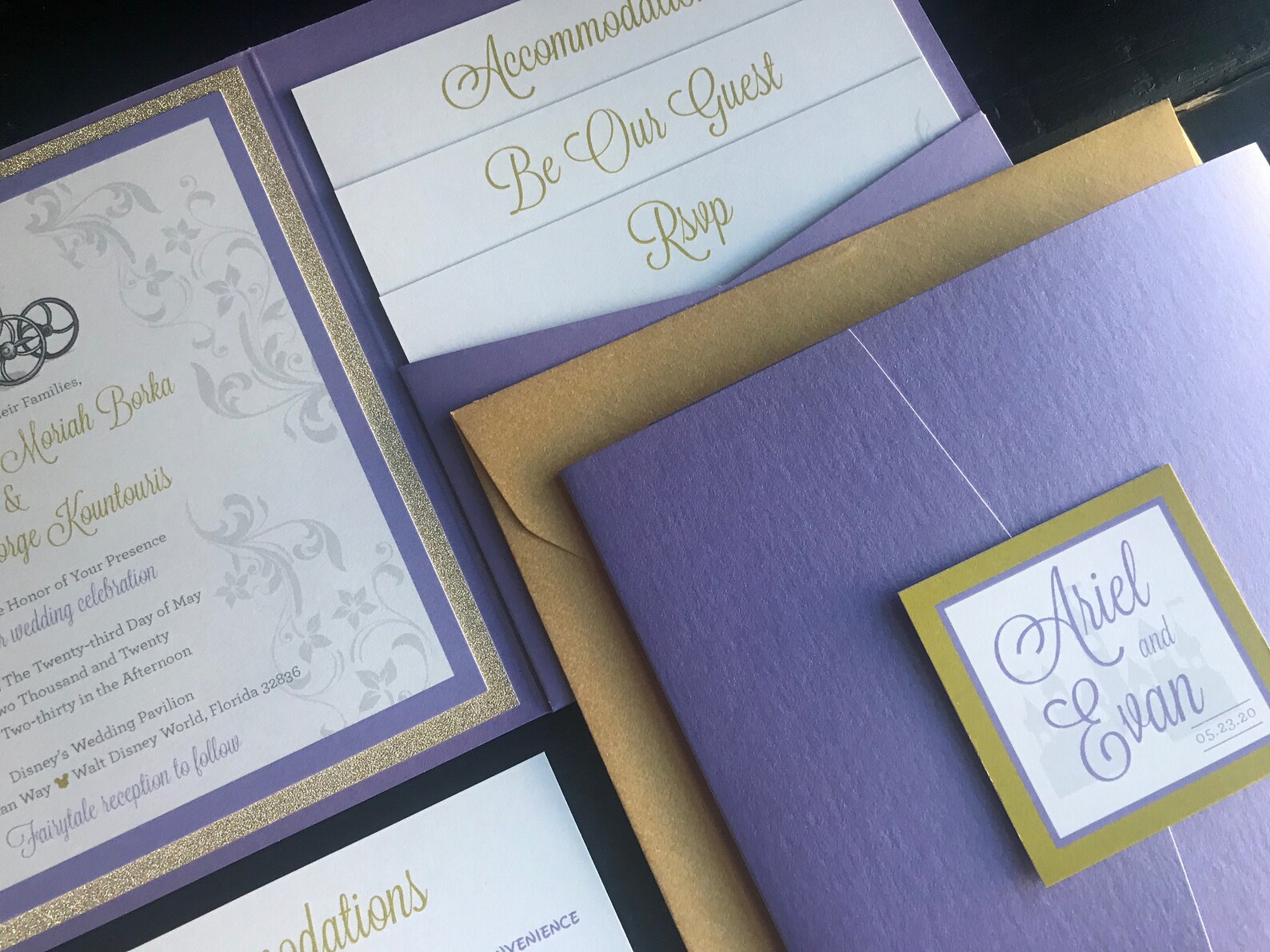 Fairytale Wedding Invitation: Custom Glitter Pocket Suite - Etsy