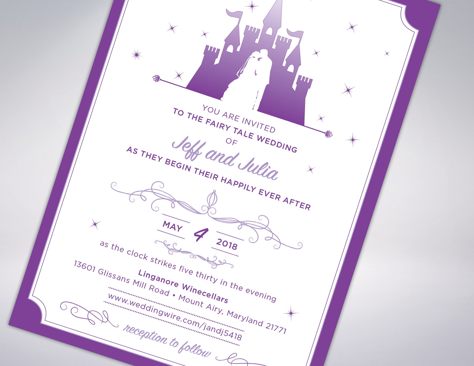 Fairytale Wedding Invitation Suite Castle Fairytale - Etsy