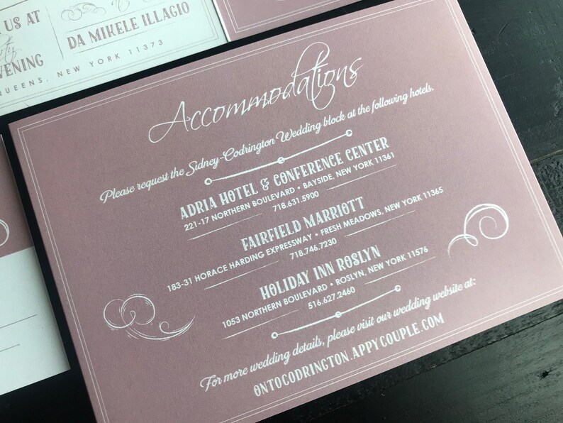 Bush Pink Custom Wedding Invitation Custom Fold Invitation | Etsy