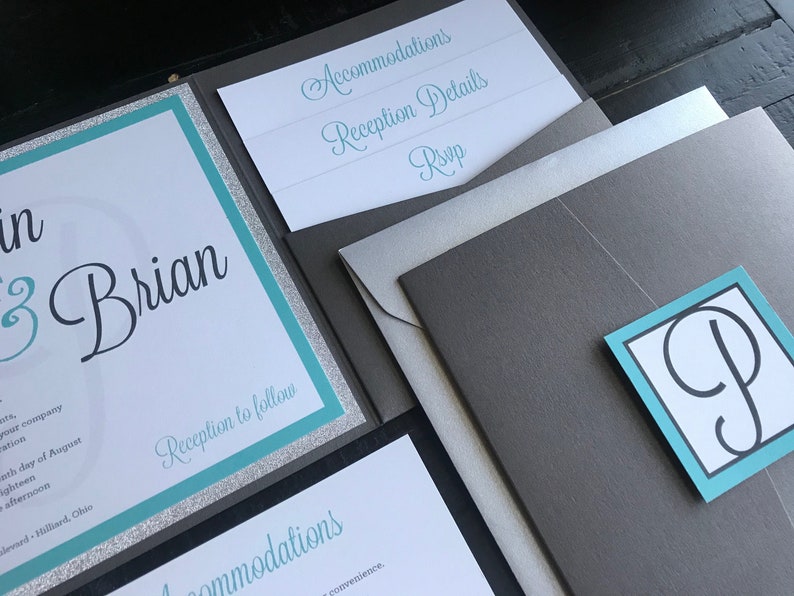 Custom Wedding Invitation Pocket Wedding Invitation Suite | Etsy