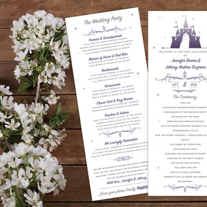 Fairytale Inspired Wedding Programs | Castle | Fairytale | Princess ...