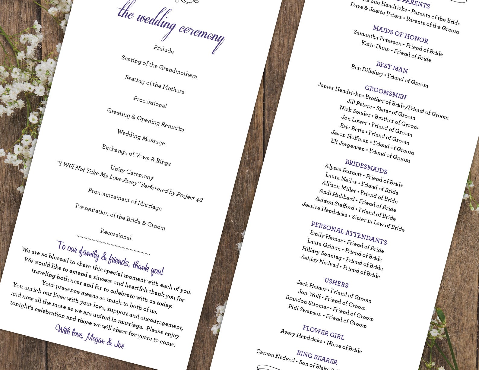 Wedding Programs Custom Wedding Program Design Wedding - Etsy
