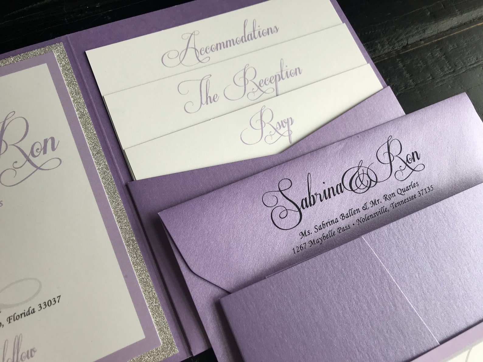 Custom Wedding Invitation Pocket Wedding Invitation Suite | Etsy