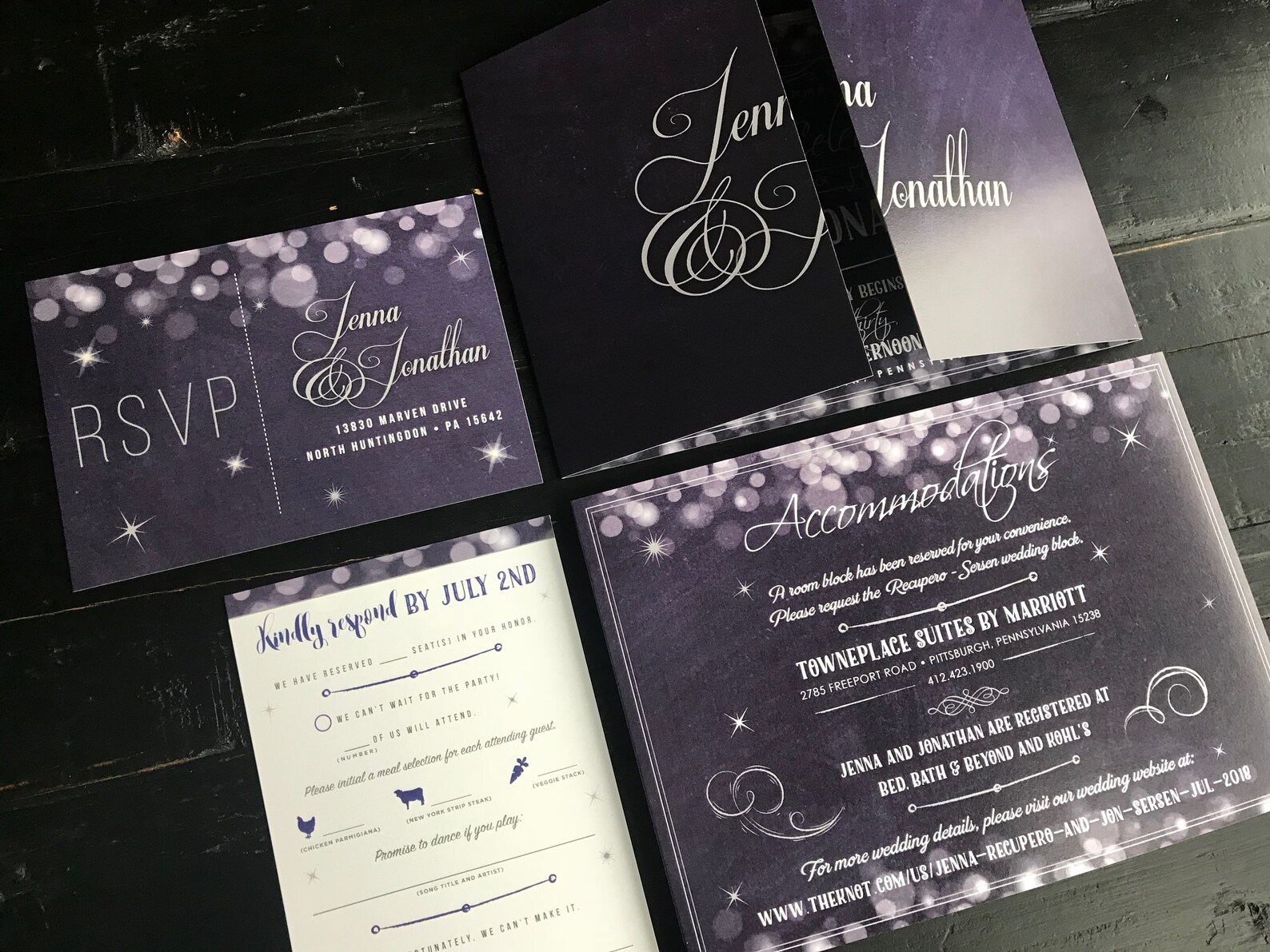 Custom Wedding Invitation Custom Fold Invitation Suite - Etsy