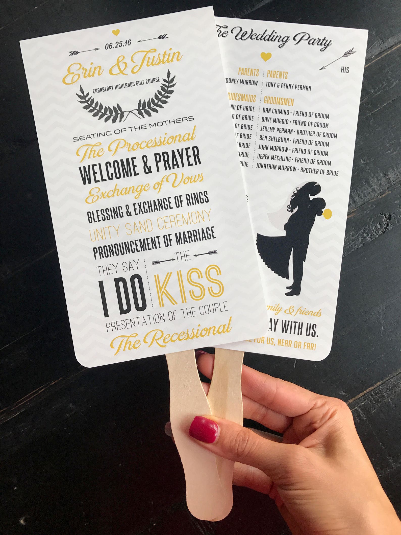 Program Fans Custom Wedding Programs Beach Destination | Etsy