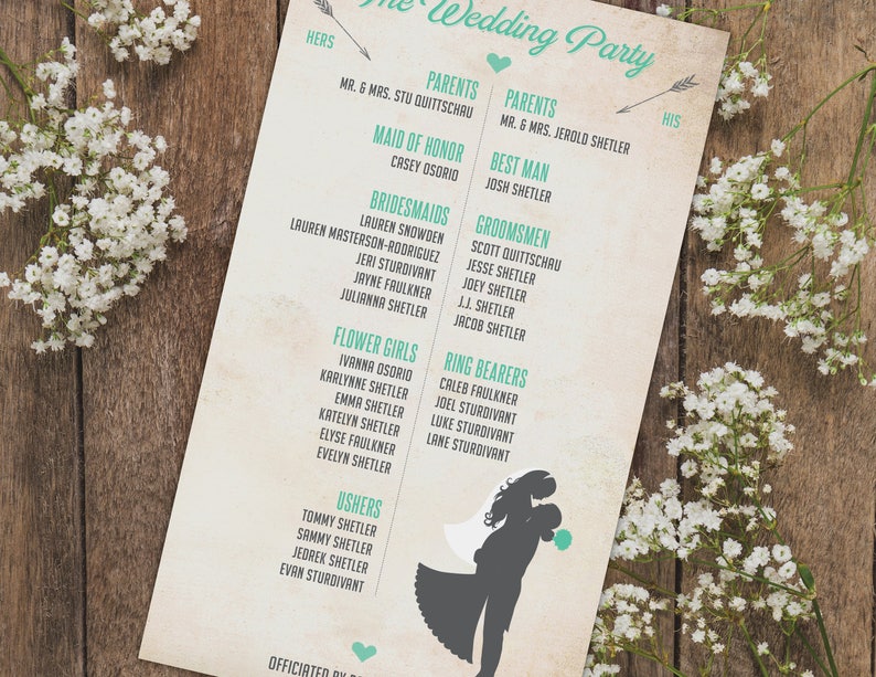 Wedding Programs Custom Wedding Program Design Wedding | Etsy