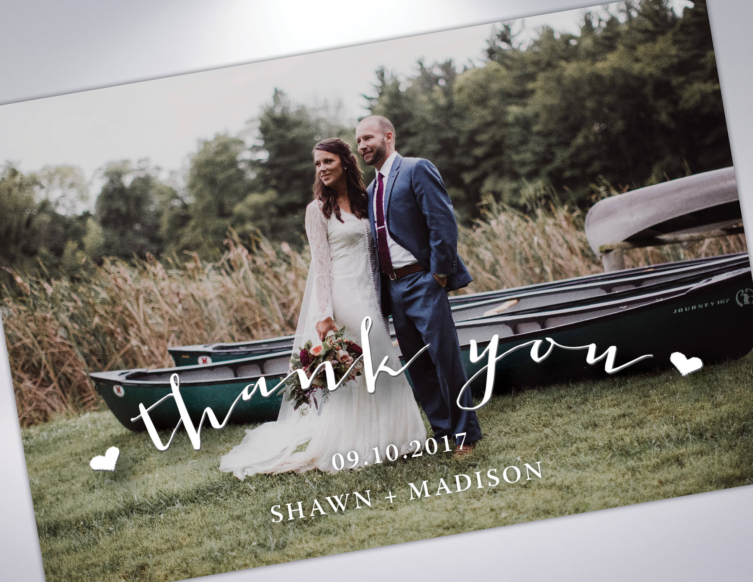 Thank You Postcards Wedding Thank You Card Custom Message | Etsy