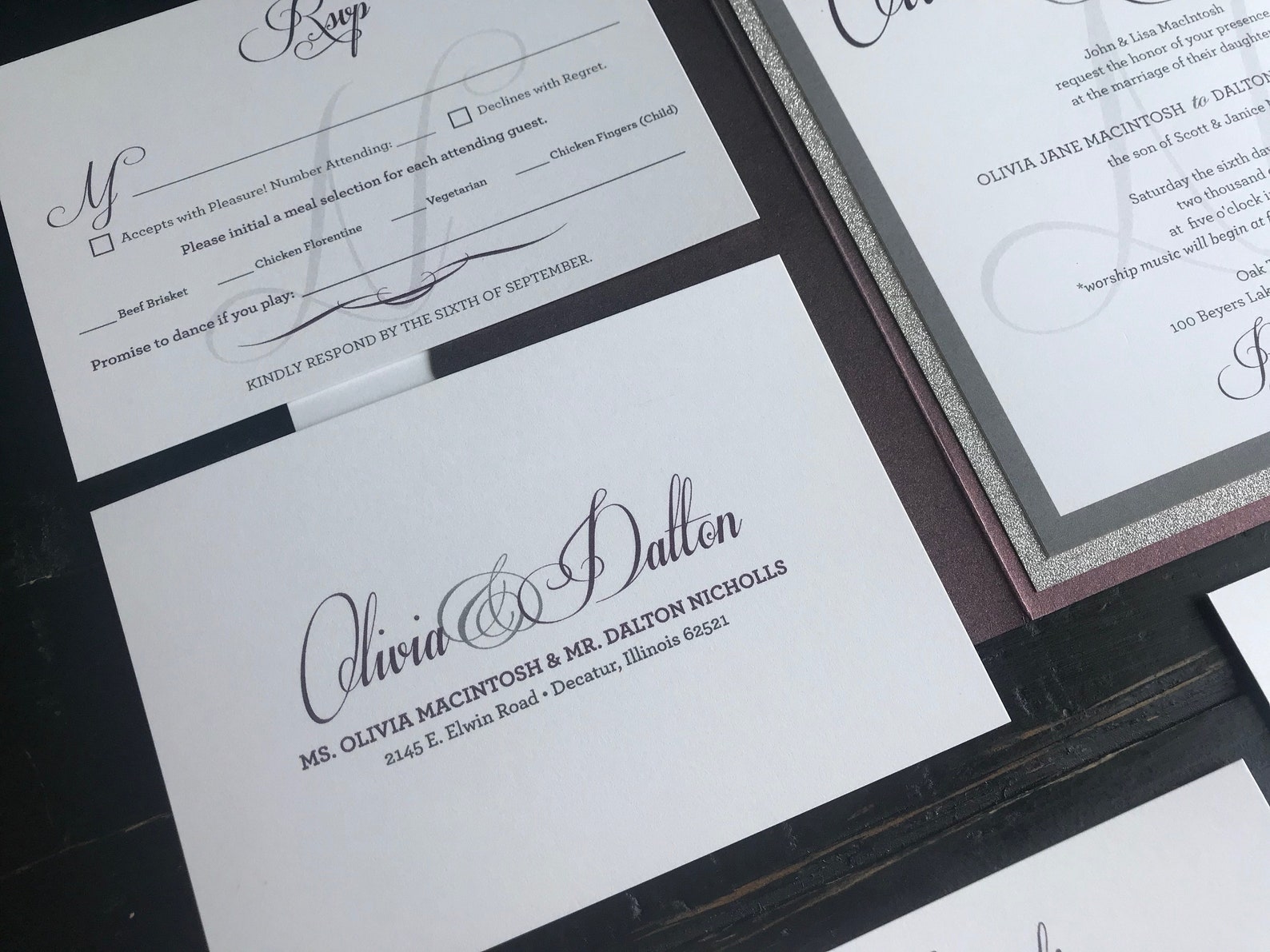 Custom Wedding Invitation Pocket Wedding Invitation Suite | Etsy