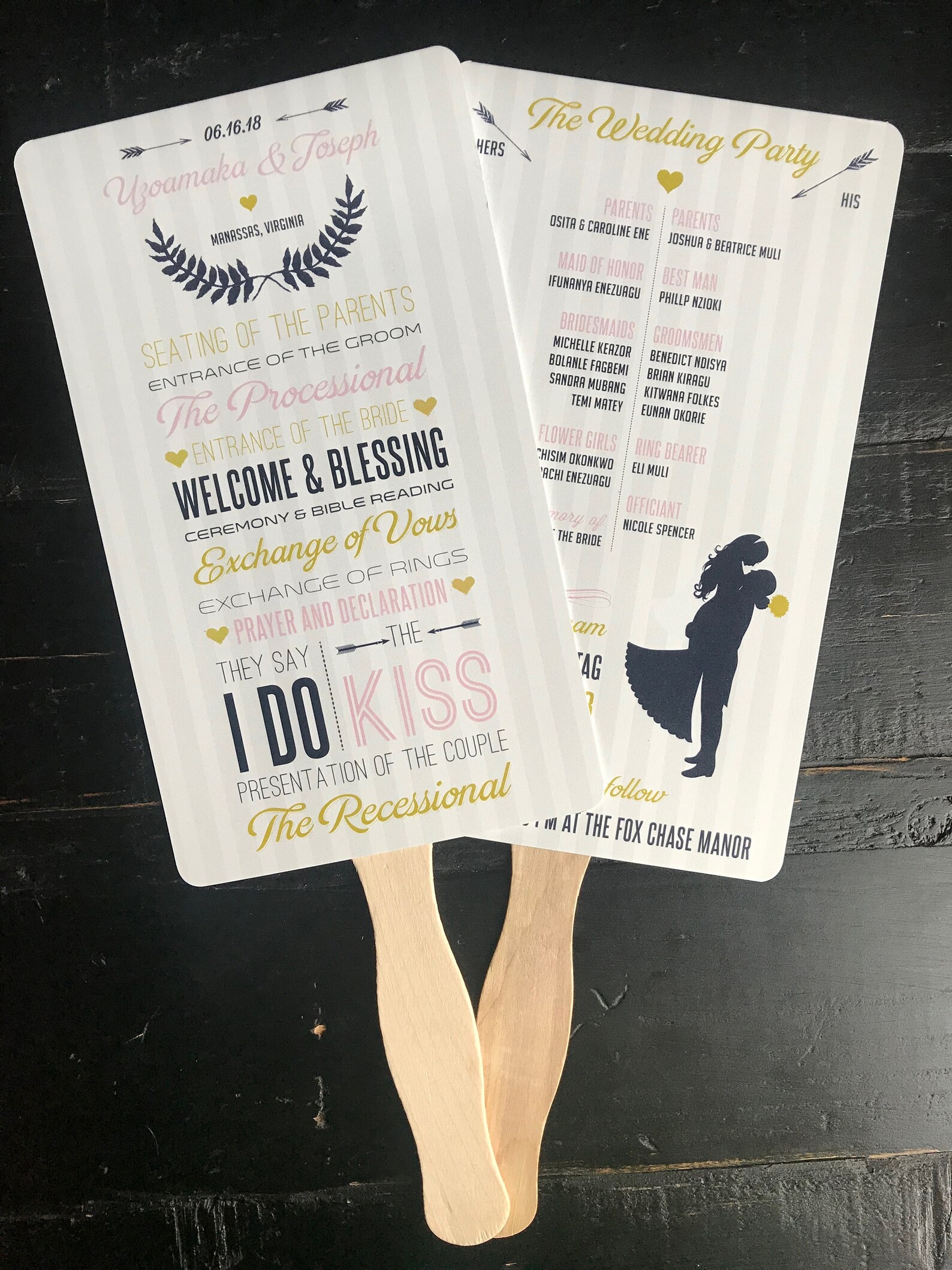 Program Fans Wedding Programs Fans for Wedding Printable | Etsy