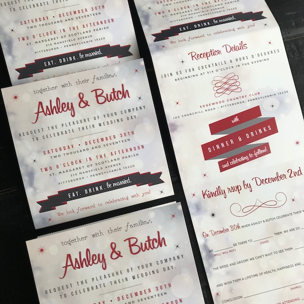 Perforated Rsvp - Etsy