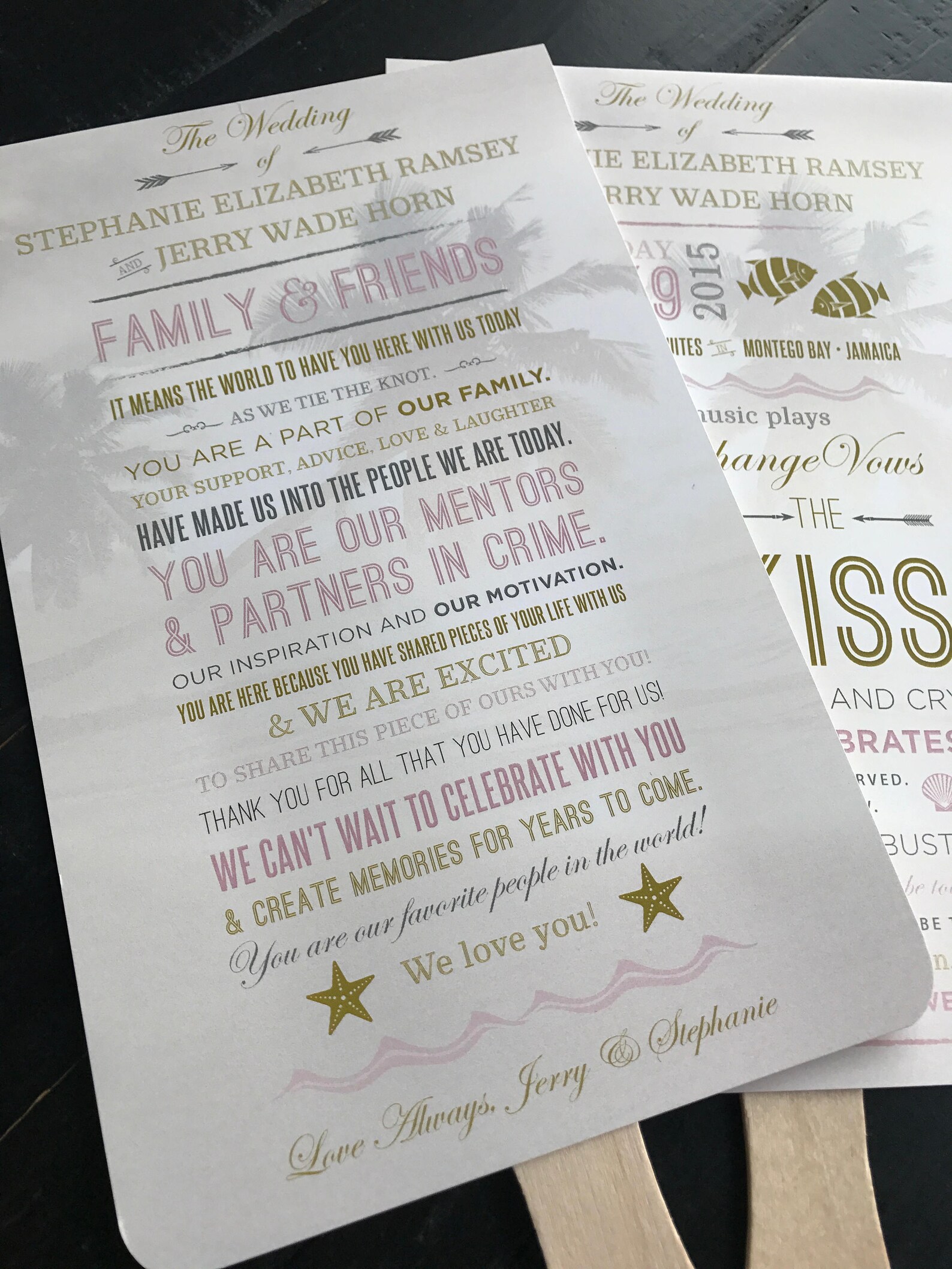 Program Fans Custom Wedding Programs Beach Destination - Etsy