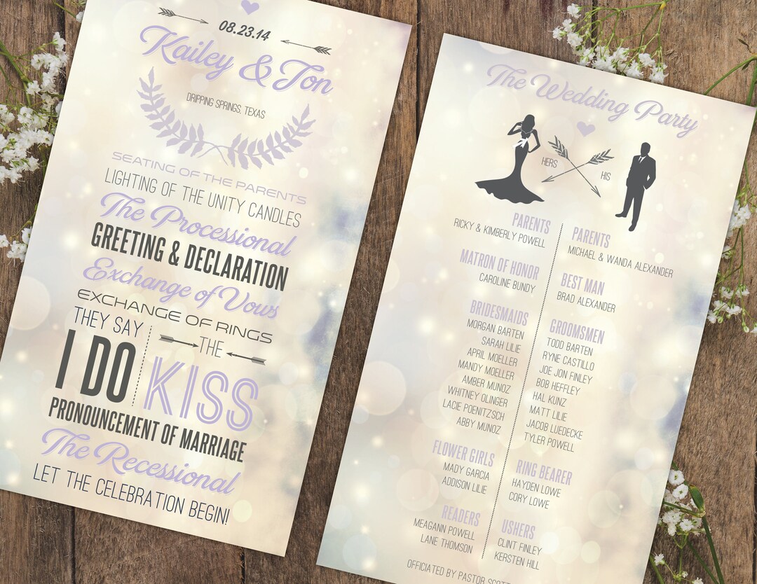Wedding Programs | Custom Wedding Program Design | Wedding Ceremony ...