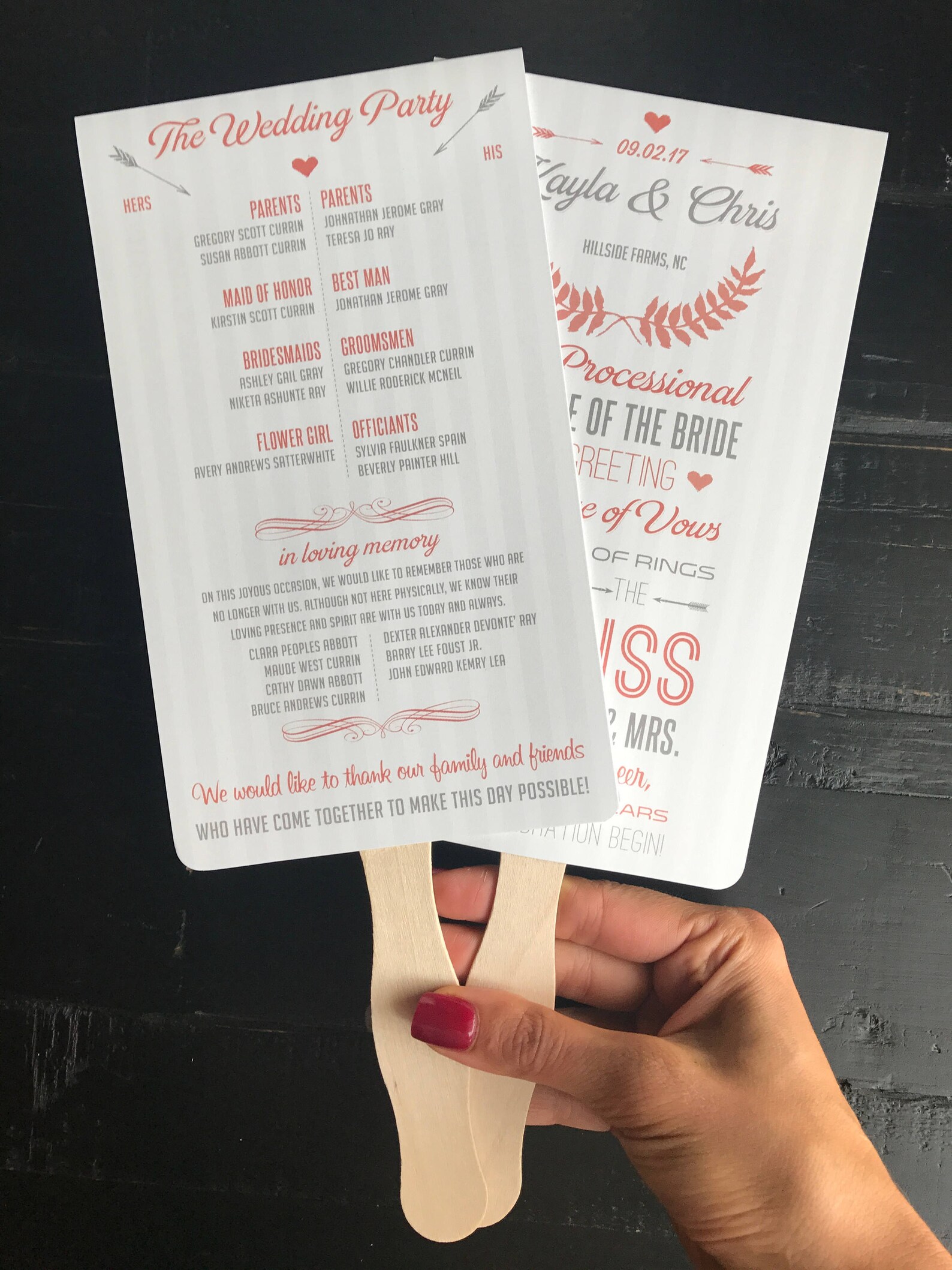 Program Fans Custom Wedding Programs Fans for Wedding | Etsy