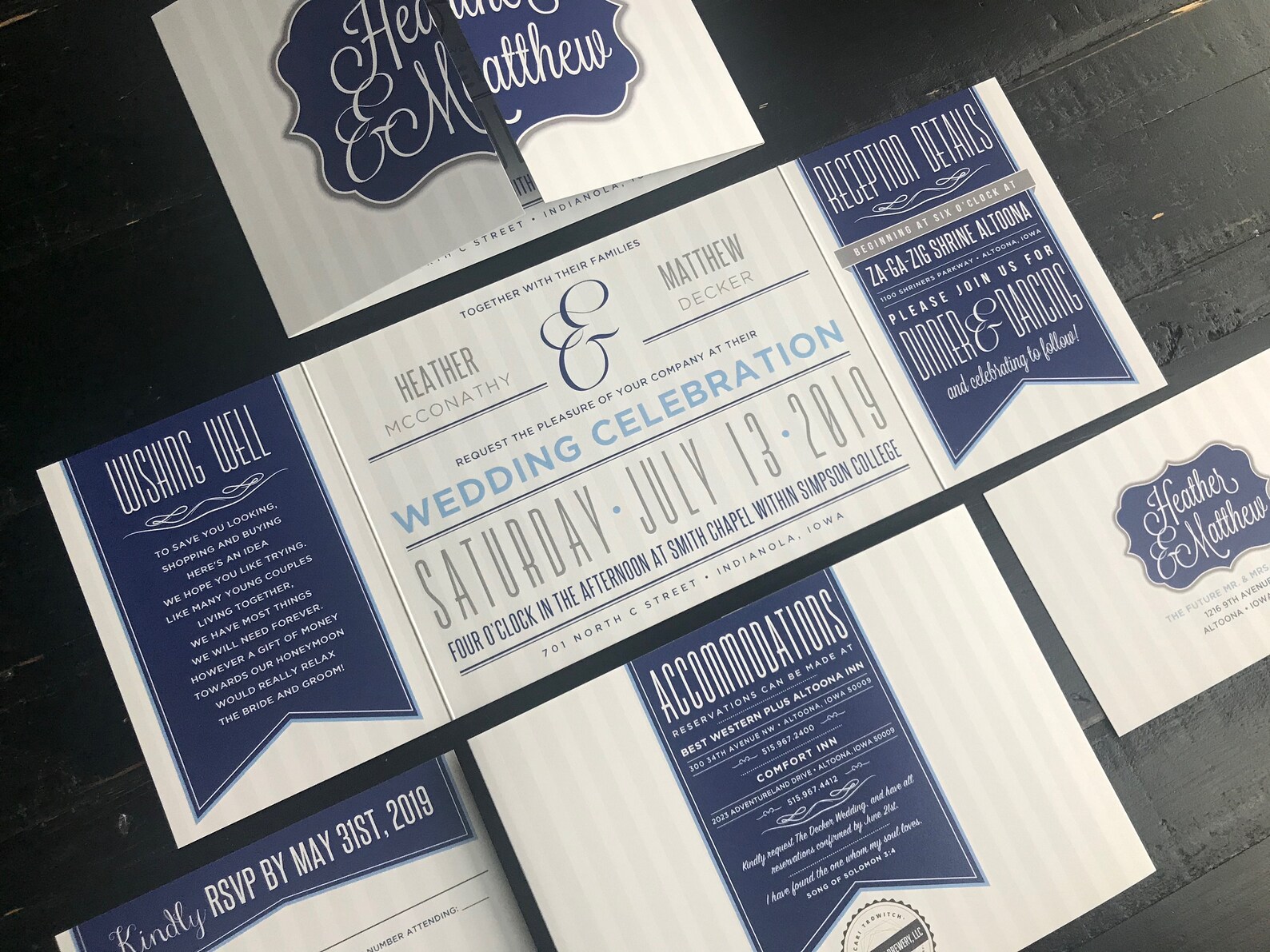 Custom Wedding Invitation Custom Fold Invitation Suite | Etsy