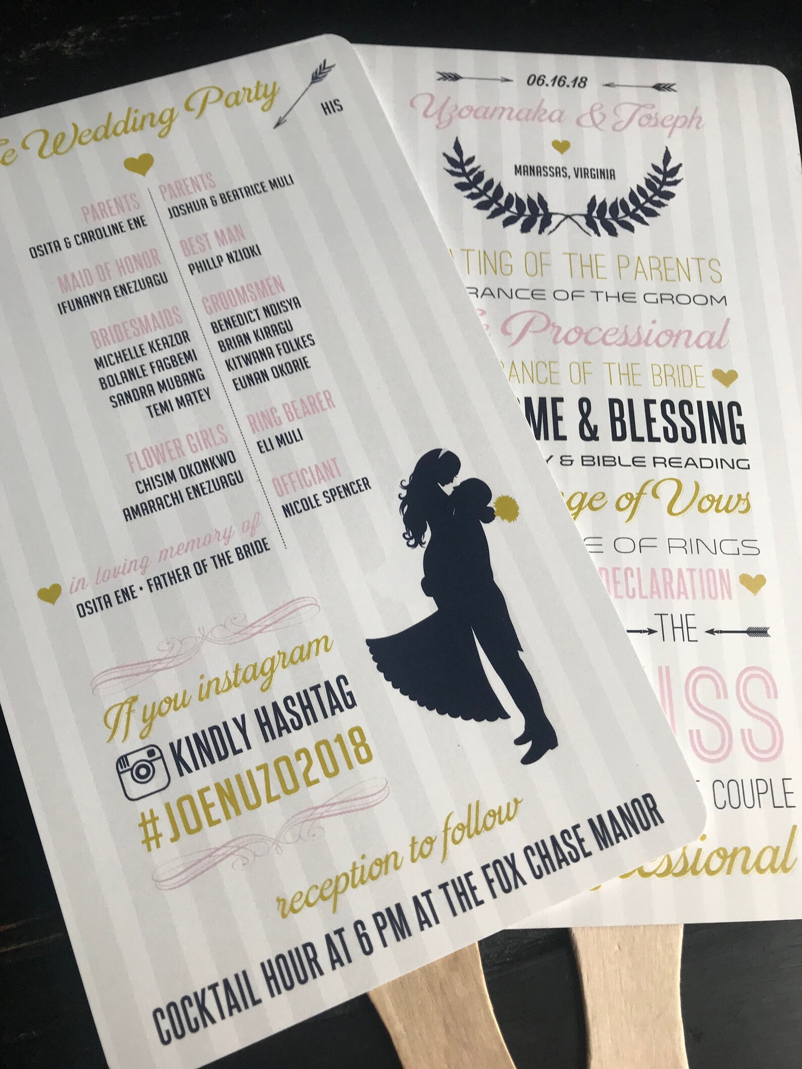 Program Fans Wedding Programs Fans for Wedding Printable | Etsy