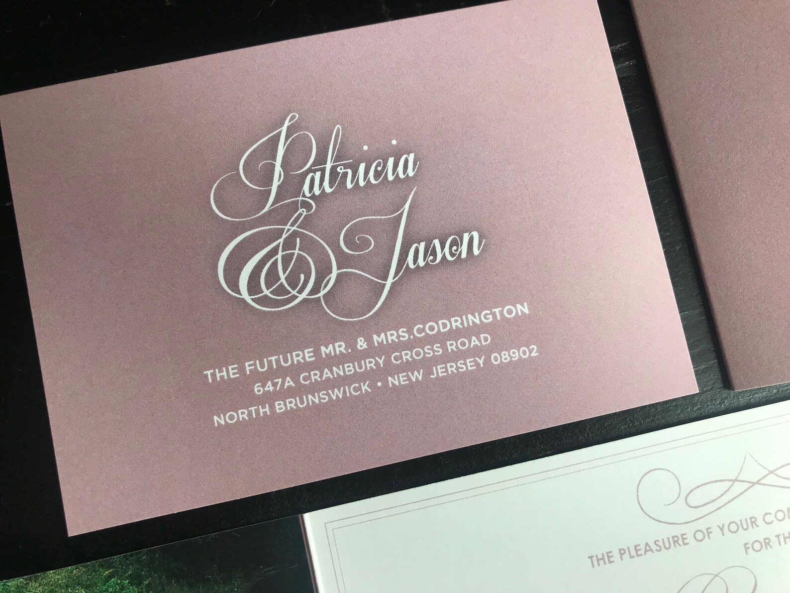 Bush Pink Custom Wedding Invitation Custom Fold Invitation | Etsy