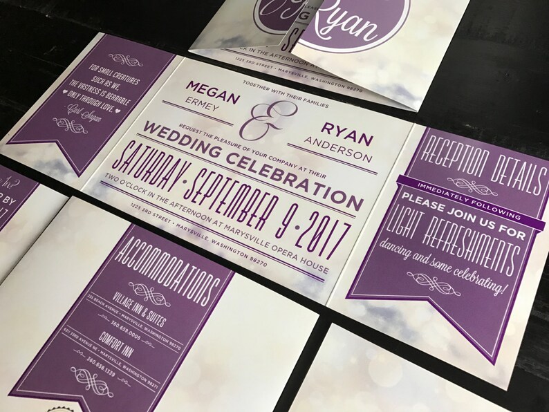 Custom Wedding Invitation Custom Fold Invitation Suite - Etsy